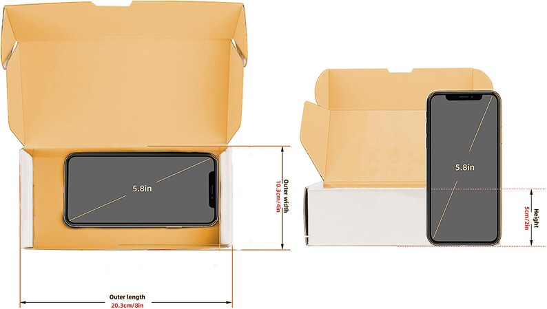 25 Pack 8x4x2 Inches Cute White Shipping Boxes Cardboard - Etsy Canada