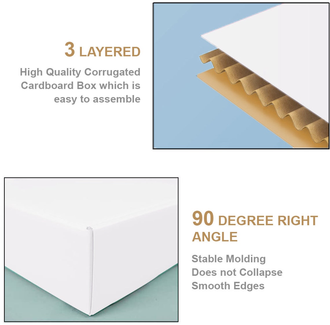 25 Pack 6x4x2 Inches Cute White Shipping Boxes Cardboard Mailer Box ...