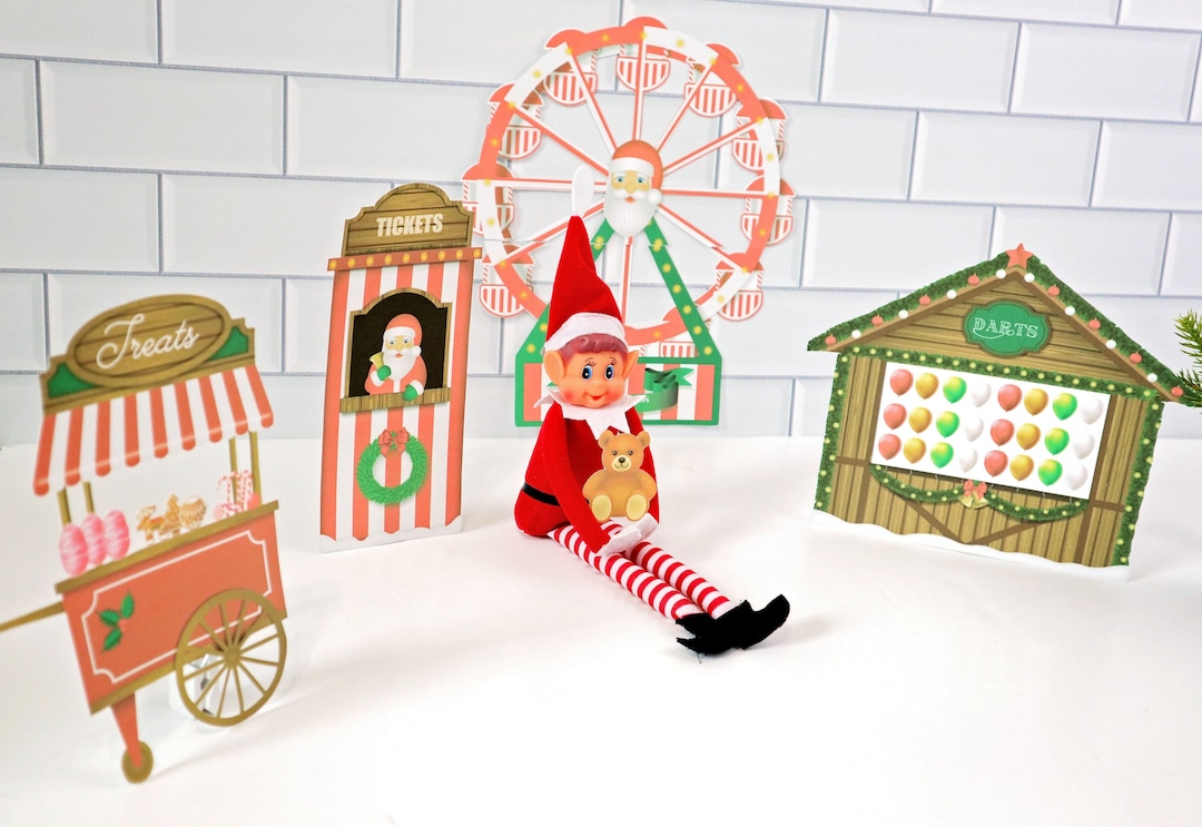 Christmas Carnival Elf Scene | Elf Props | Elf Scene Printable - Etsy