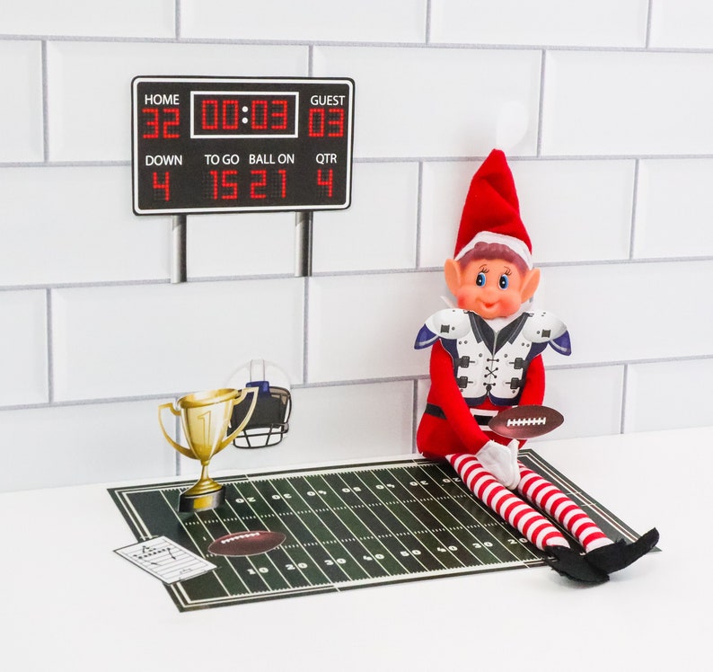 Christmas Elf Football Scene | Elf Props | Elf Scene Printable - Etsy