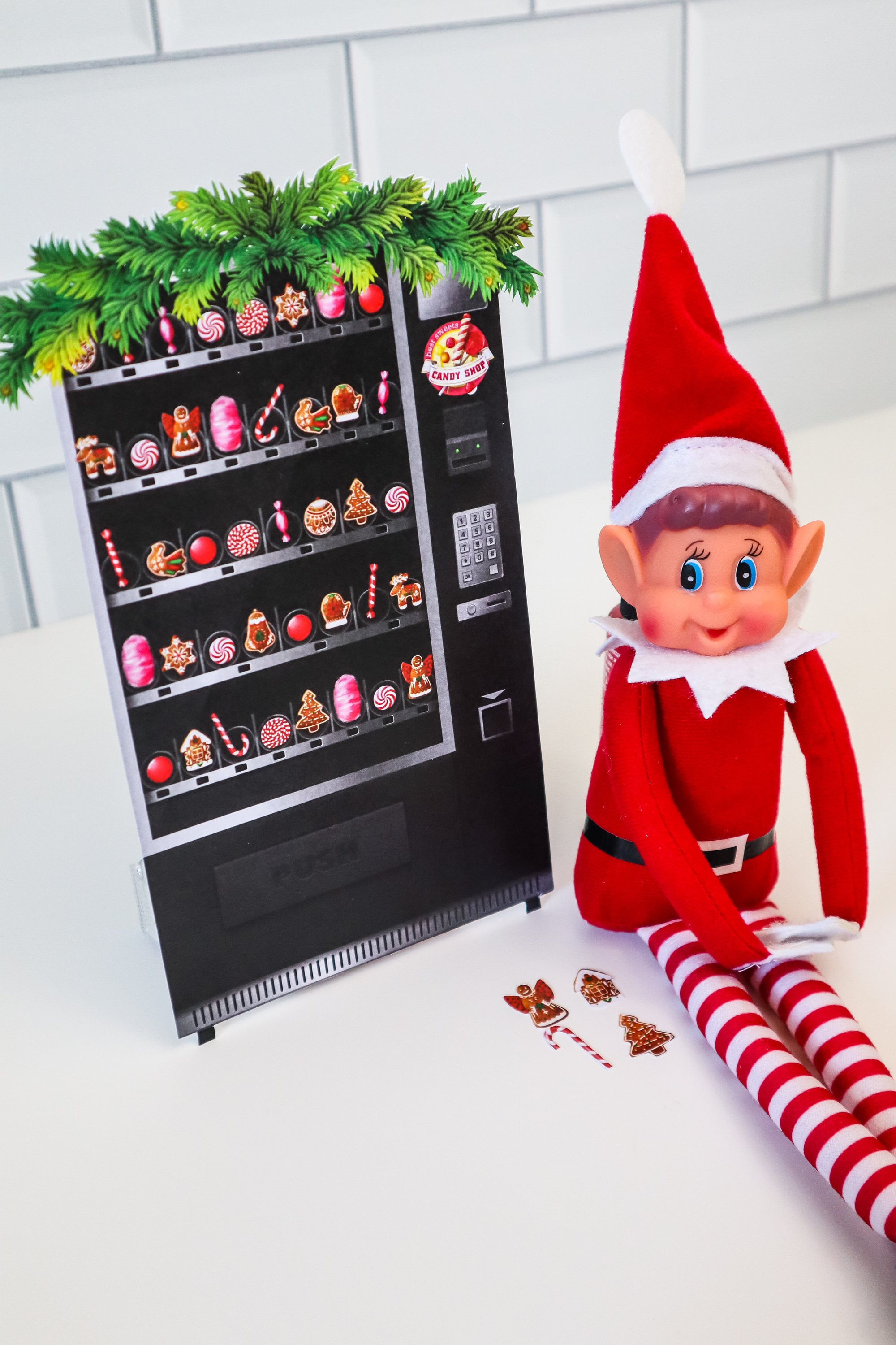 Christmas Treat Vending Machine Scene | Elf Props | Elf Scene Printable ...