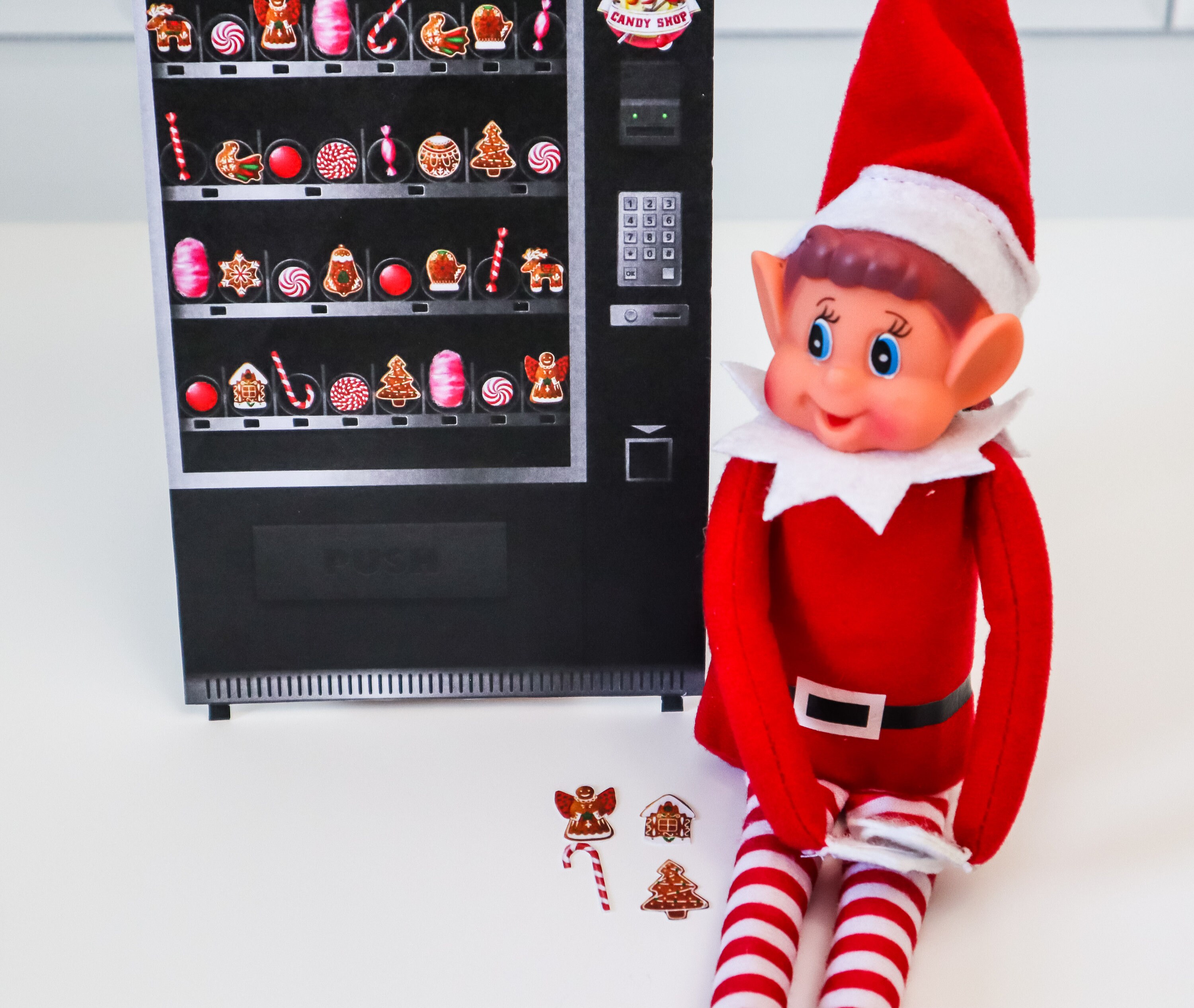 Christmas Treat Vending Machine Scene | Elf Props | Elf Scene Printable ...