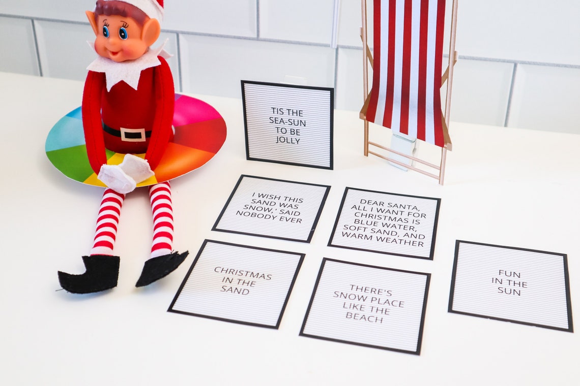 Elf Beach and Pool Scene Elf Props Elf Scene Printable - Etsy