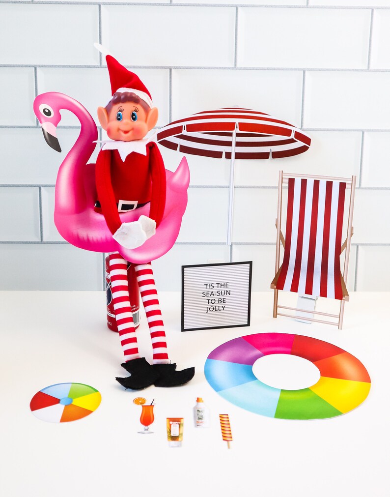 Elf Beach and Pool Scene | Elf Props | Elf Scene Printable - Etsy