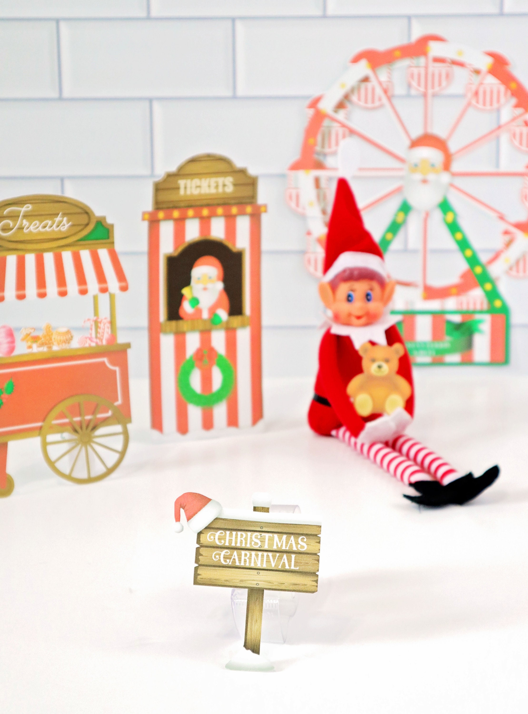 Christmas Carnival Elf Scene | Elf Props | Elf Scene Printable - Etsy