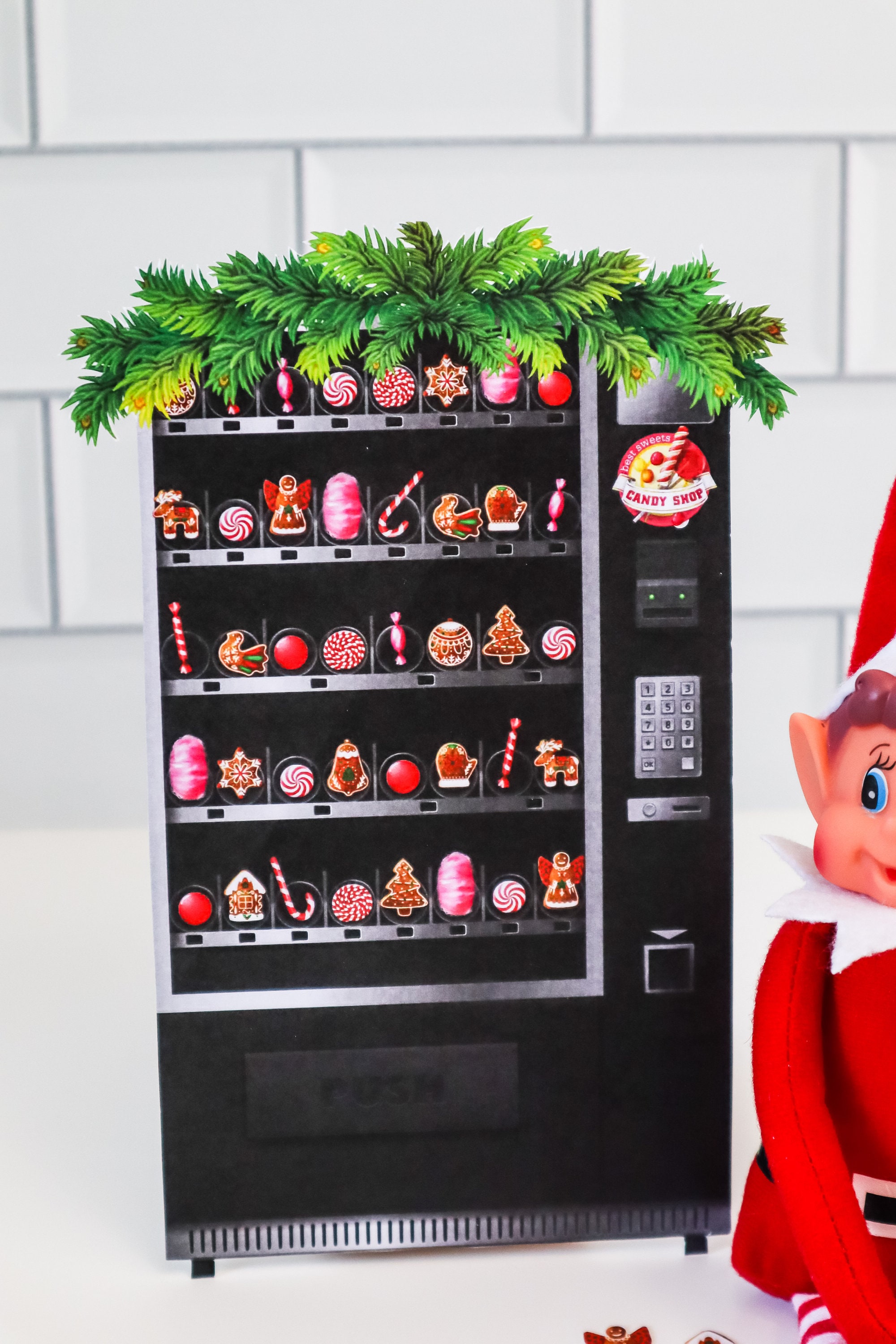 Christmas Treat Vending Machine Scene | Elf Props | Elf Scene Printable ...