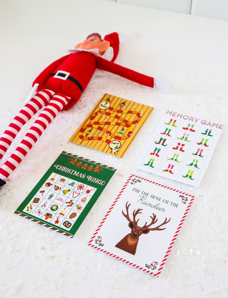 Elf Board Games | Elf Props | Elf Scene Printable | Elf Games - Etsy