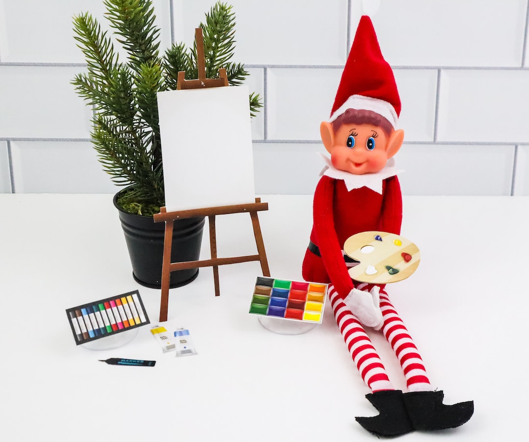 Christmas Elf Artist Scene | Elf Props | Elf Scene Printable - Etsy