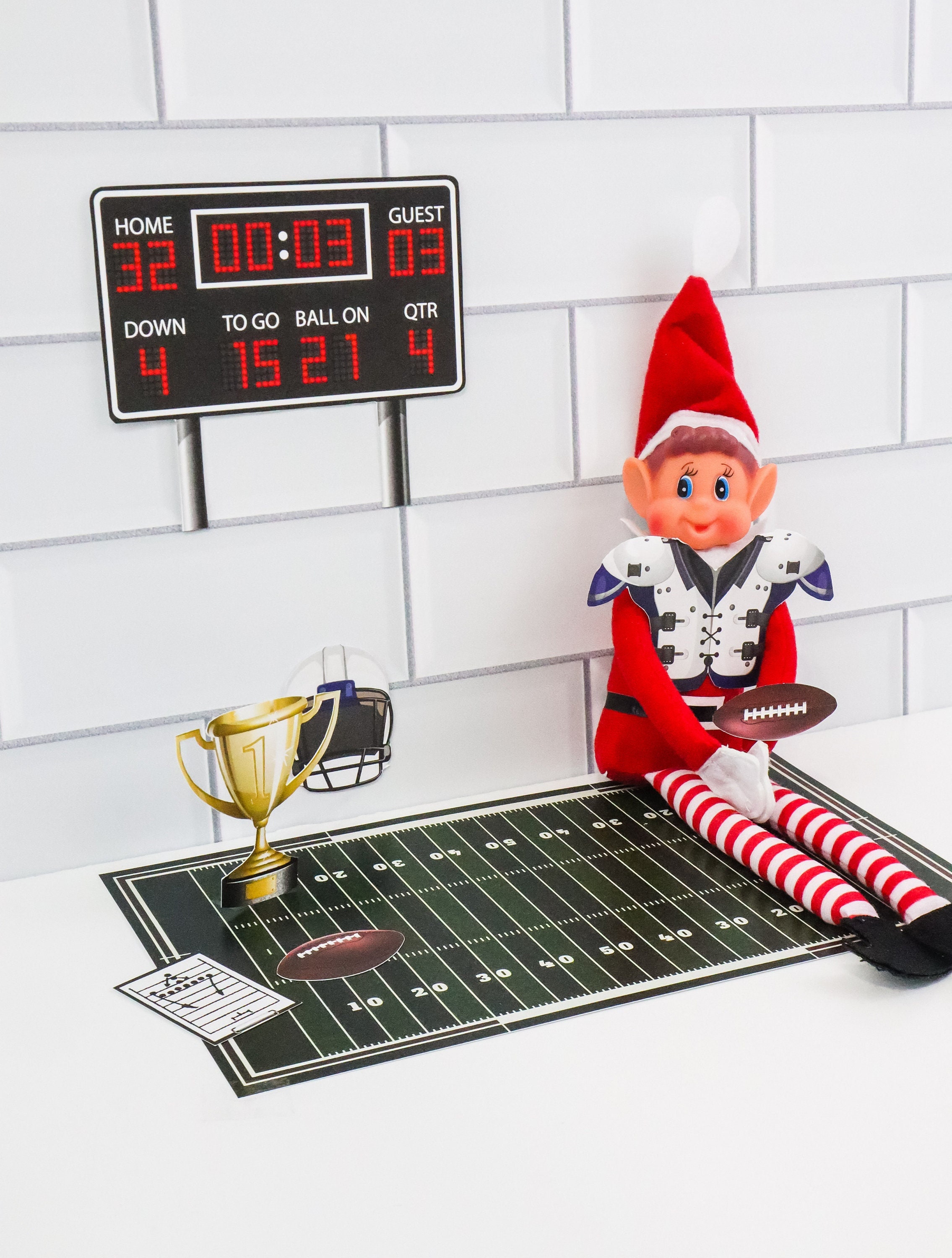 Christmas Elf Football Scene | Elf Props | Elf Scene Printable - Etsy