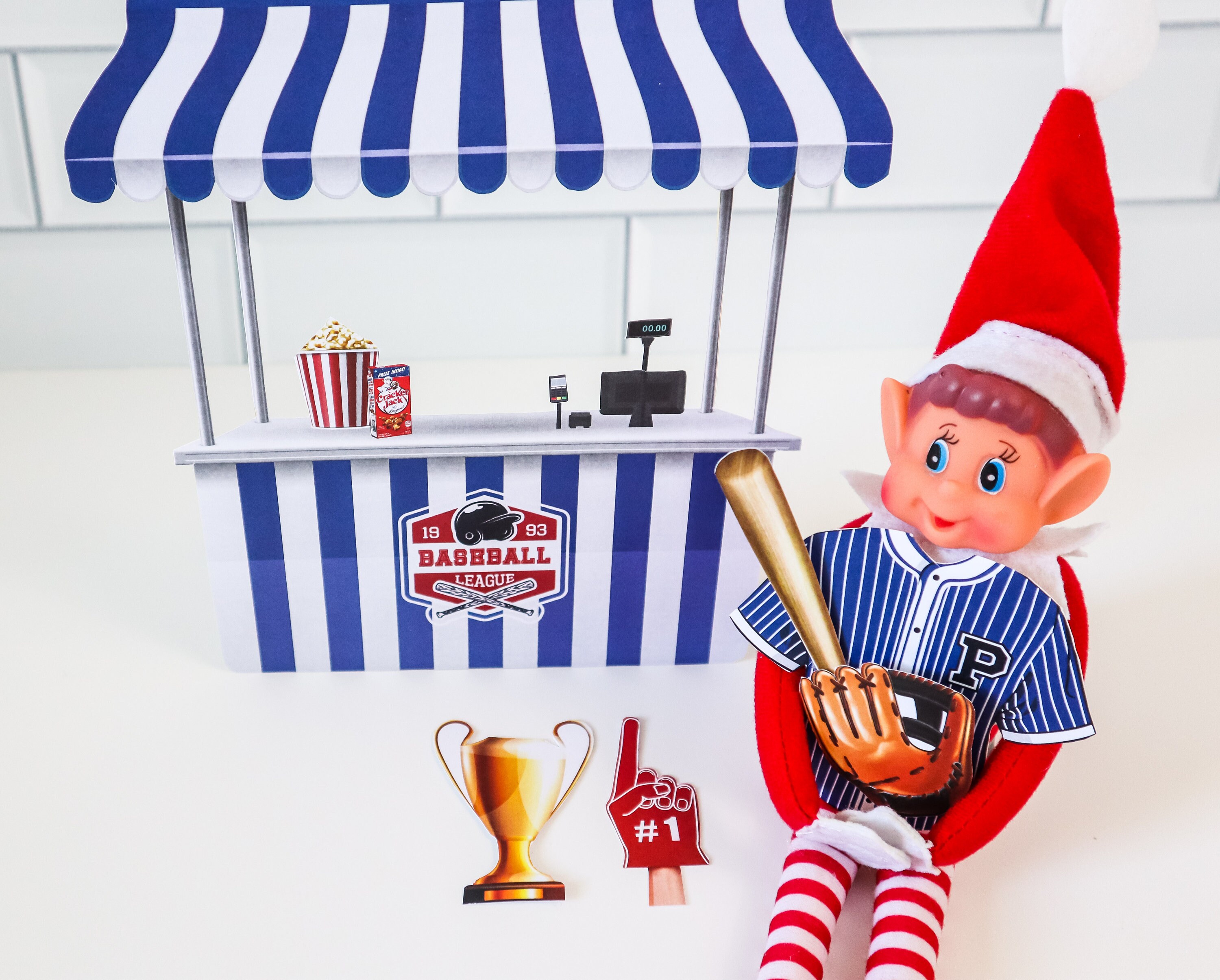 Baseball Player Concession Stand Scene | Elf Props | Elf Scene ...