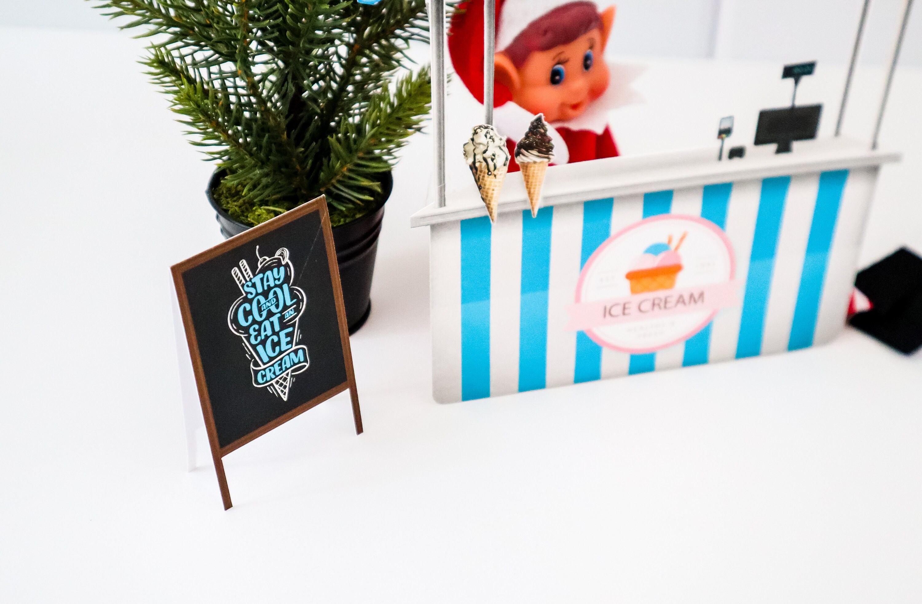 Christmas Elf Ice Cream Shop Scene | Elf Props | Elf Scene Printable - Etsy