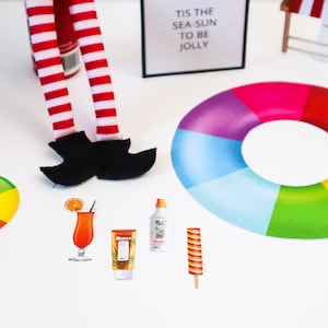 Elf Beach and Pool Scene | Elf Props | Elf Scene Printable - Etsy