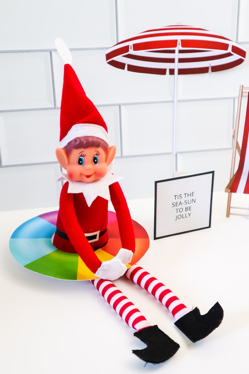 Elf Beach and Pool Scene | Elf Props | Elf Scene Printable - Etsy