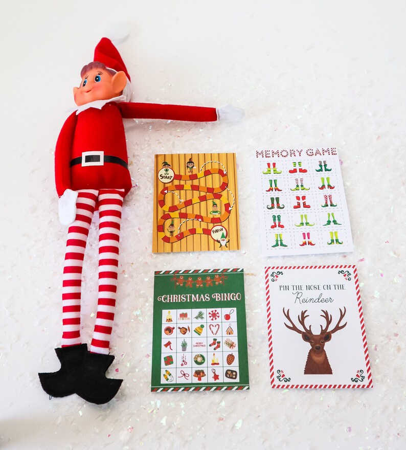 Elf Board Games | Elf Props | Elf Scene Printable | Elf Games - Etsy