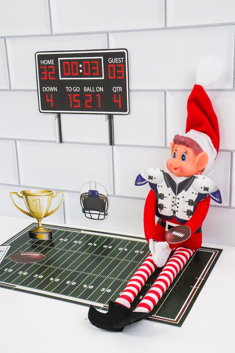 Christmas Elf Football Scene | Elf Props | Elf Scene Printable - Etsy