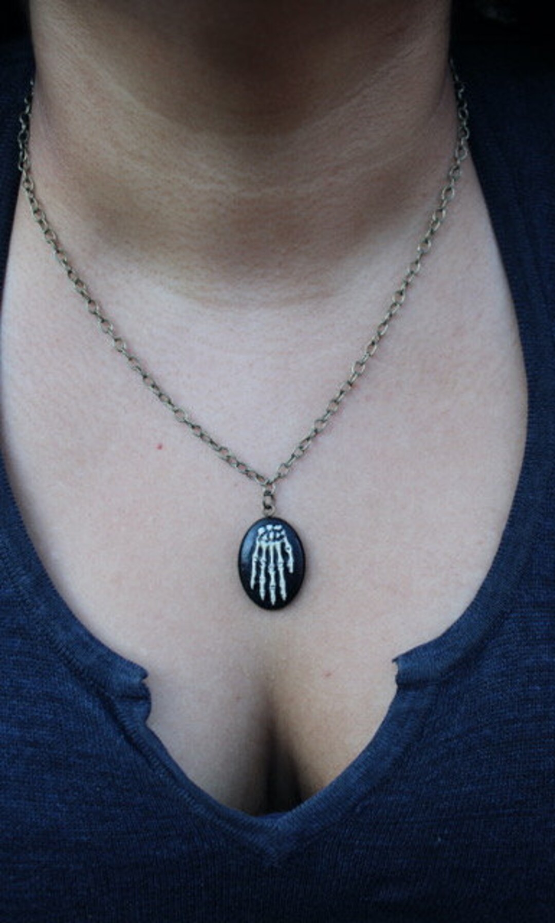 Hand Necklace, Goth Emo, Body Necklace, Dark, Horror - Etsy
