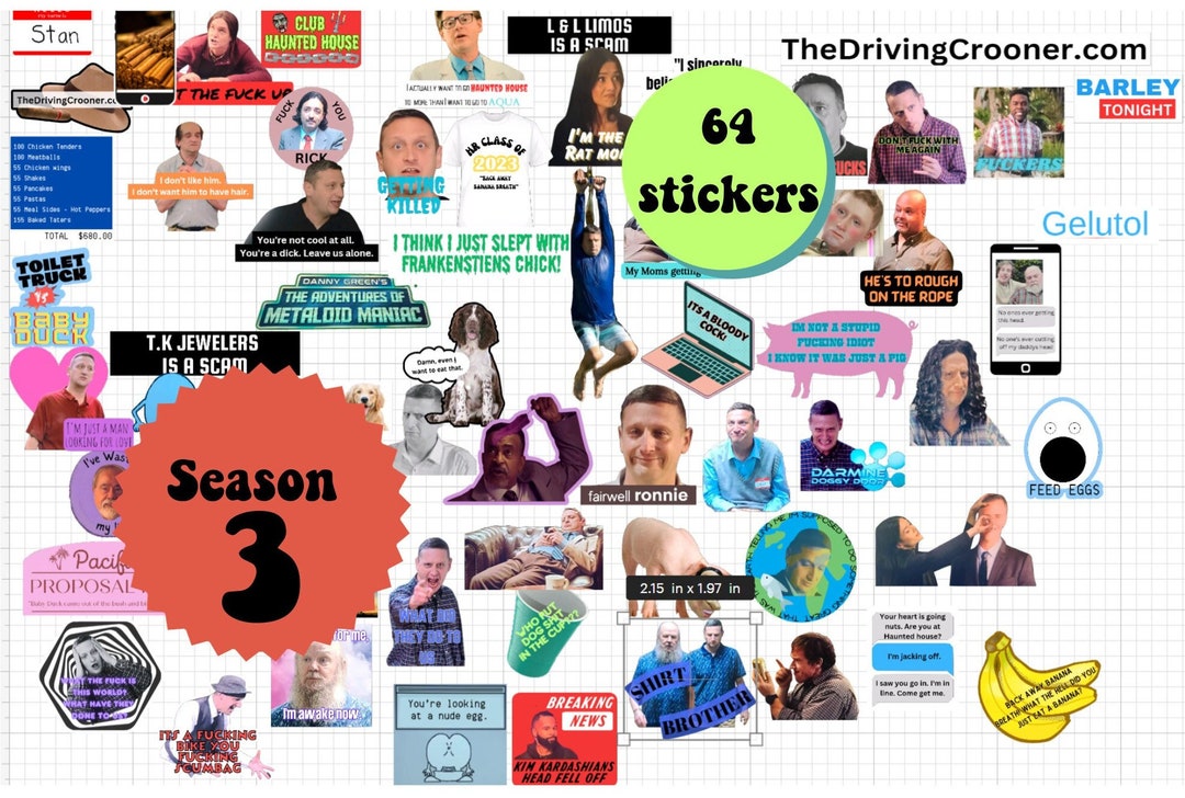 ITYSL "i Think You Should Leave" Sticker Set. SEASON 3 . 64 Pack - Etsy