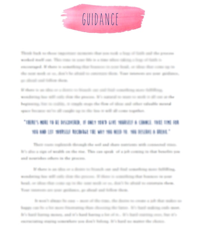 Guidance Reading | General Reading | Signs & Symbols | Advice Reading ...