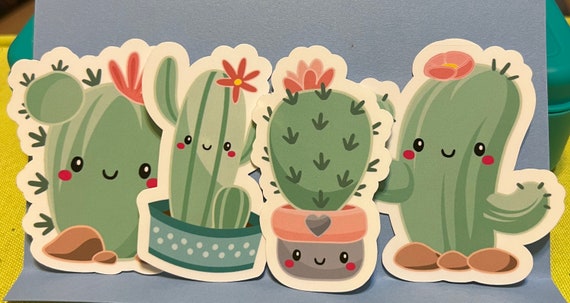 Happy Cacti Collection Sticker Pack stickers Gifts - Etsy