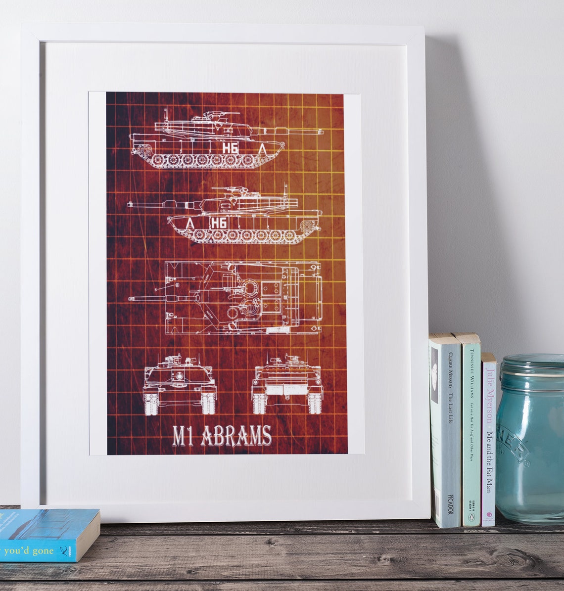 M1 Abrams Tank, M1 Abrams, Tank, Military Art, Office Decor, Military ...