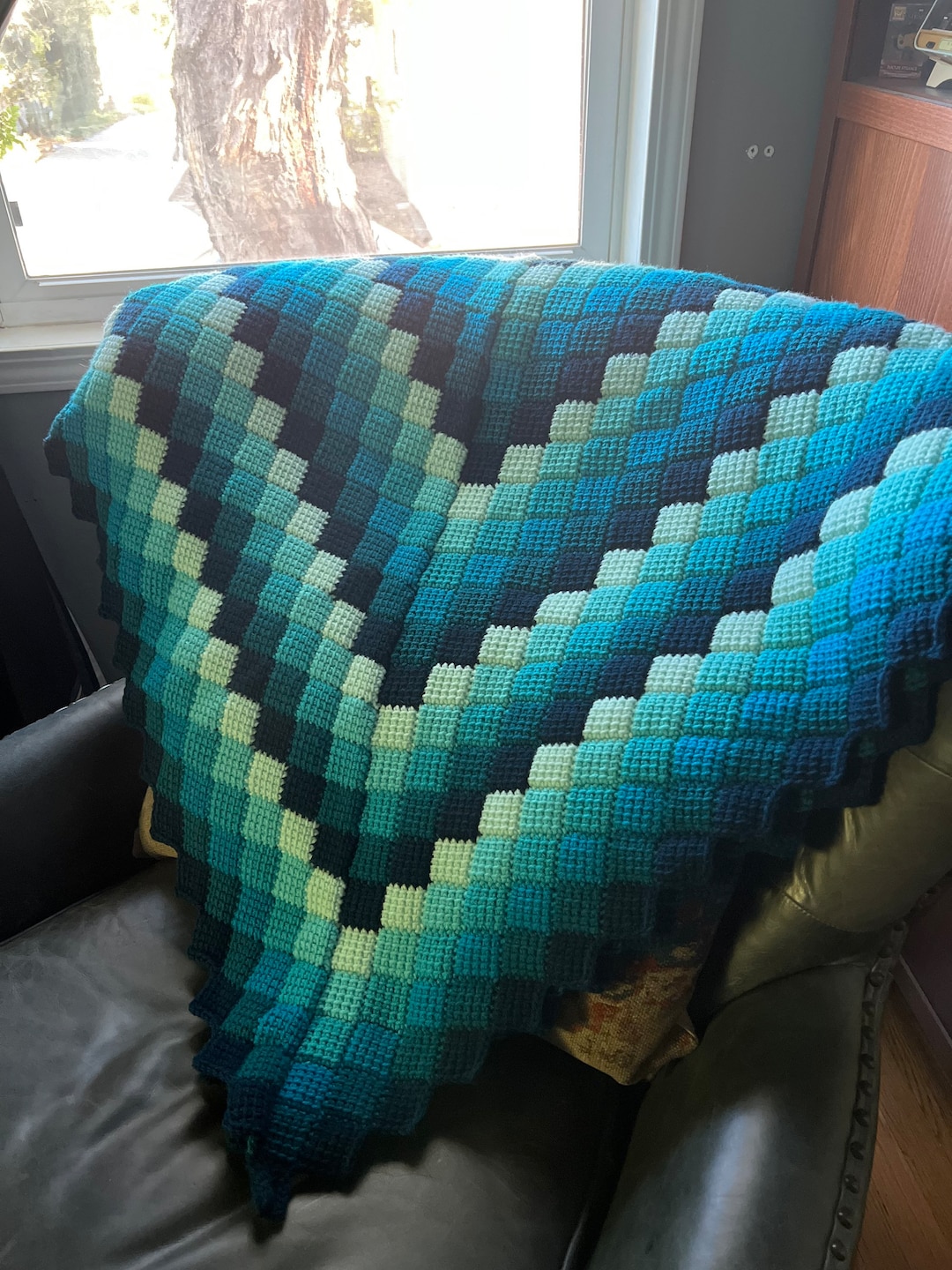 Blue Gradient Blanket - Etsy