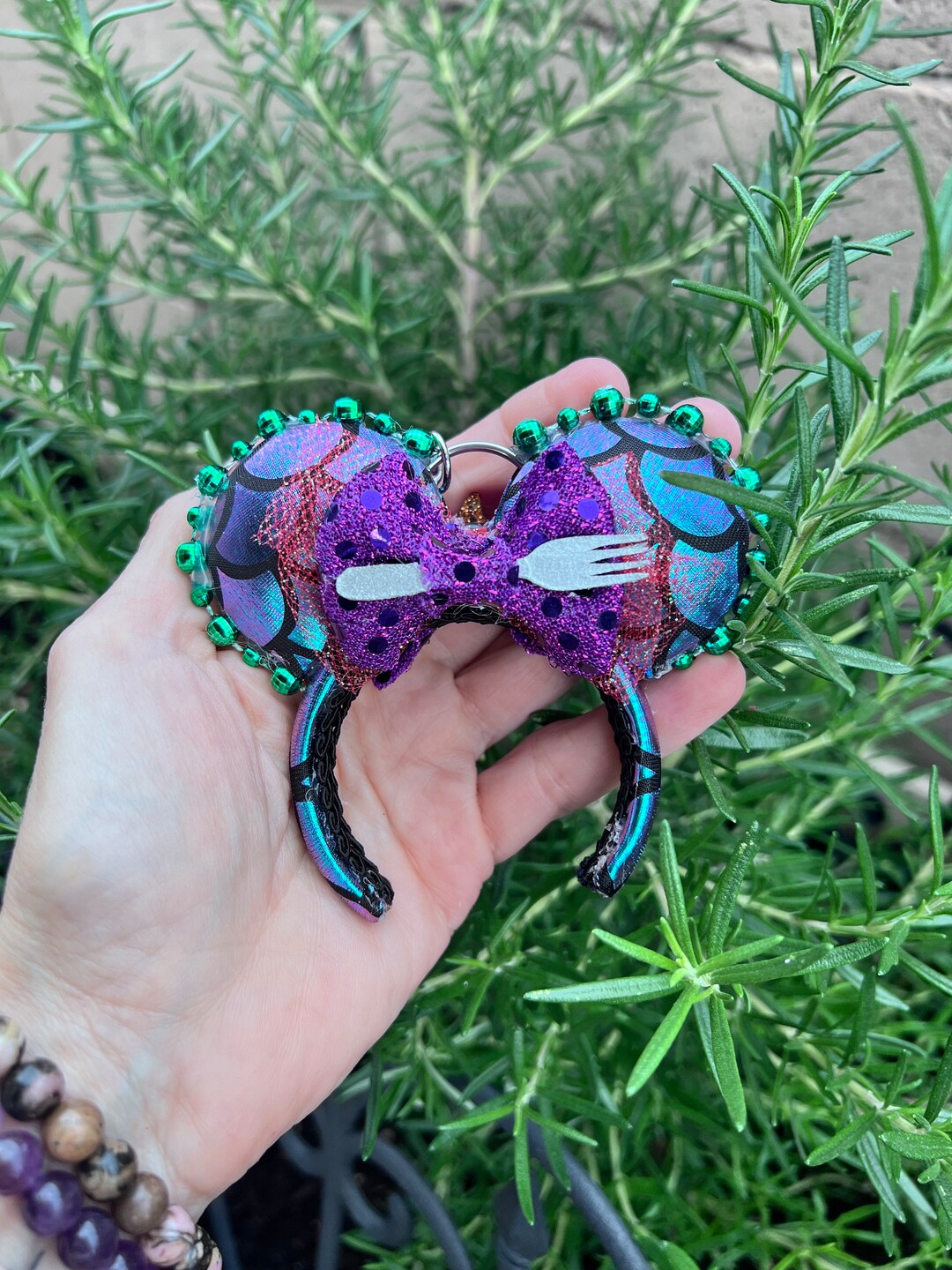 Ariel Inspired Mickey Ears Key Chain, Disney Key Chain, Minnie Key ...