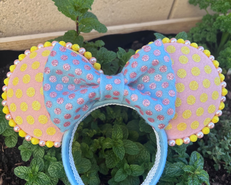 Pastel Polka Dot Mickey Ears, Mickey Ears, Minnie Ears, Disney Ears ...