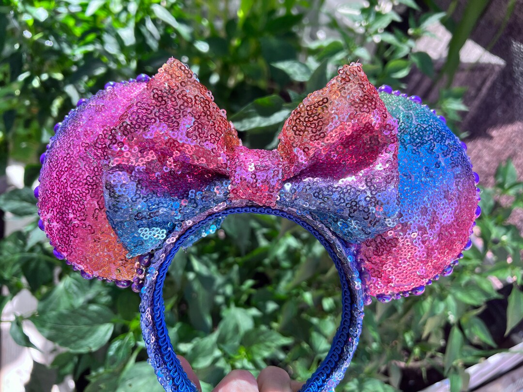 Rainbow Sequined Mickey Ears, Mickey Ears, Minnie Ears, Disney Ears ...