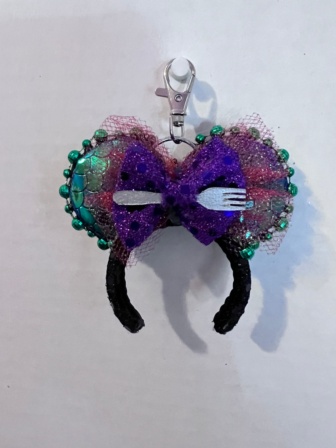 Ariel Inspired Mickey Ears Key Chain Disney Key Chain Minnie - Etsy