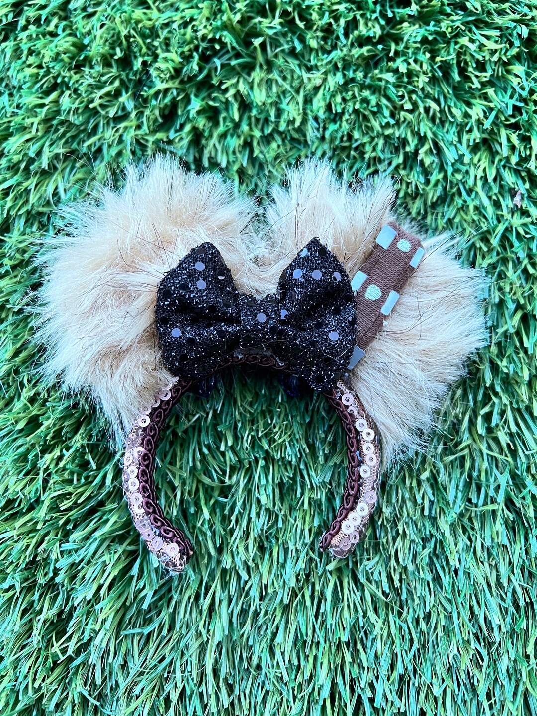 Chewbacca Inspired Mickey Ears Keychain, Disney Key Chain, Minnie Key ...