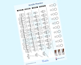Acrylic Practice Sheet - Etsy