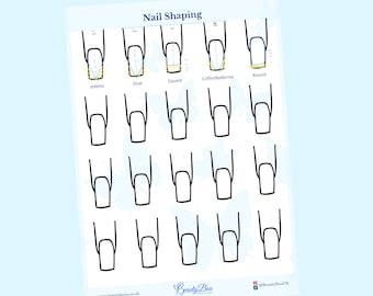 Acrylic Nail Practice Sheet - Etsy