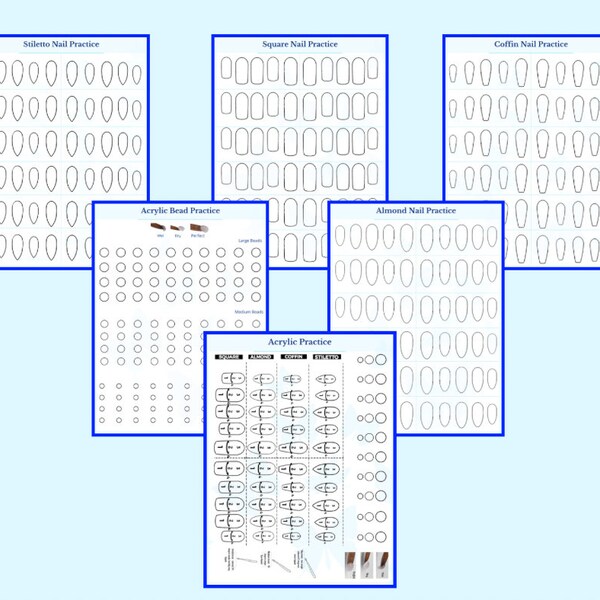 Acrylic Practice Sheet - Etsy
