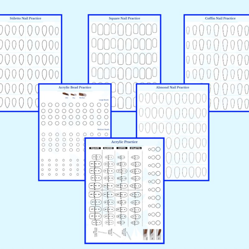 Acrylic Practice Sheet - Etsy