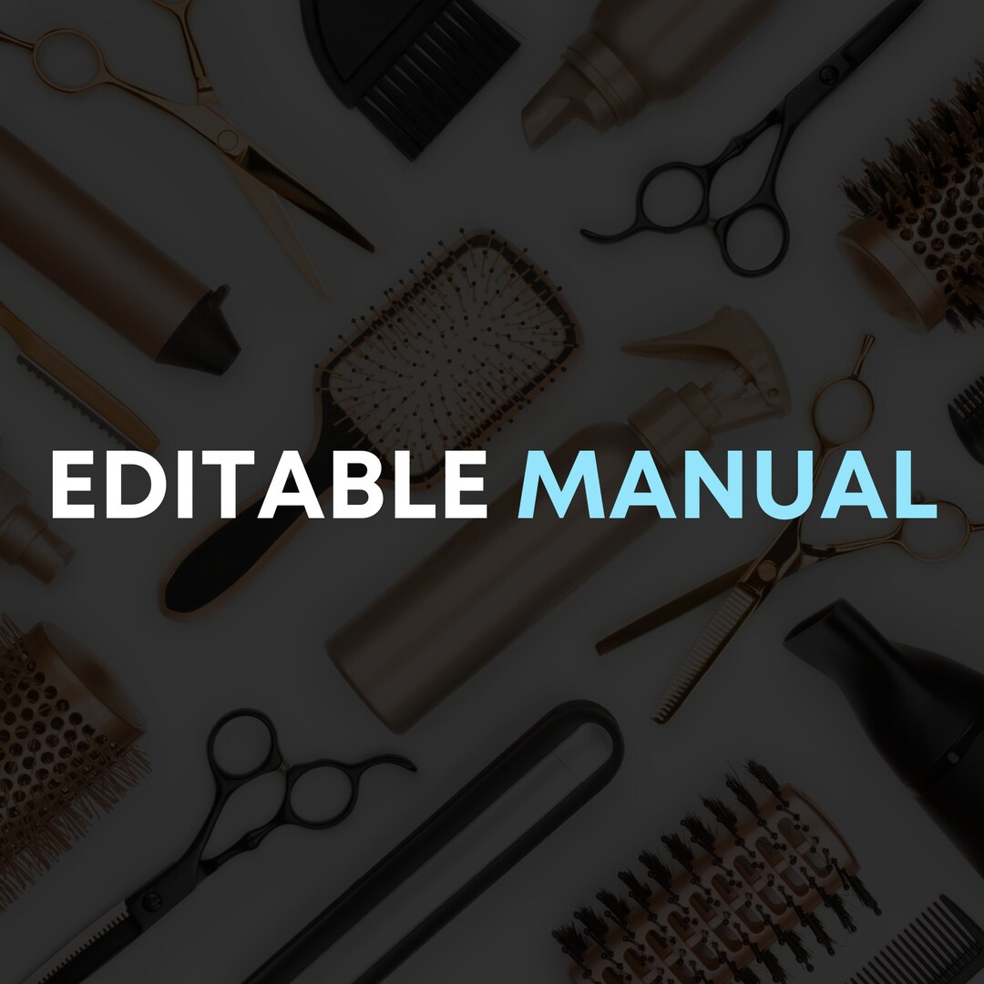 Editable Hair-styling Training Manual - Etsy