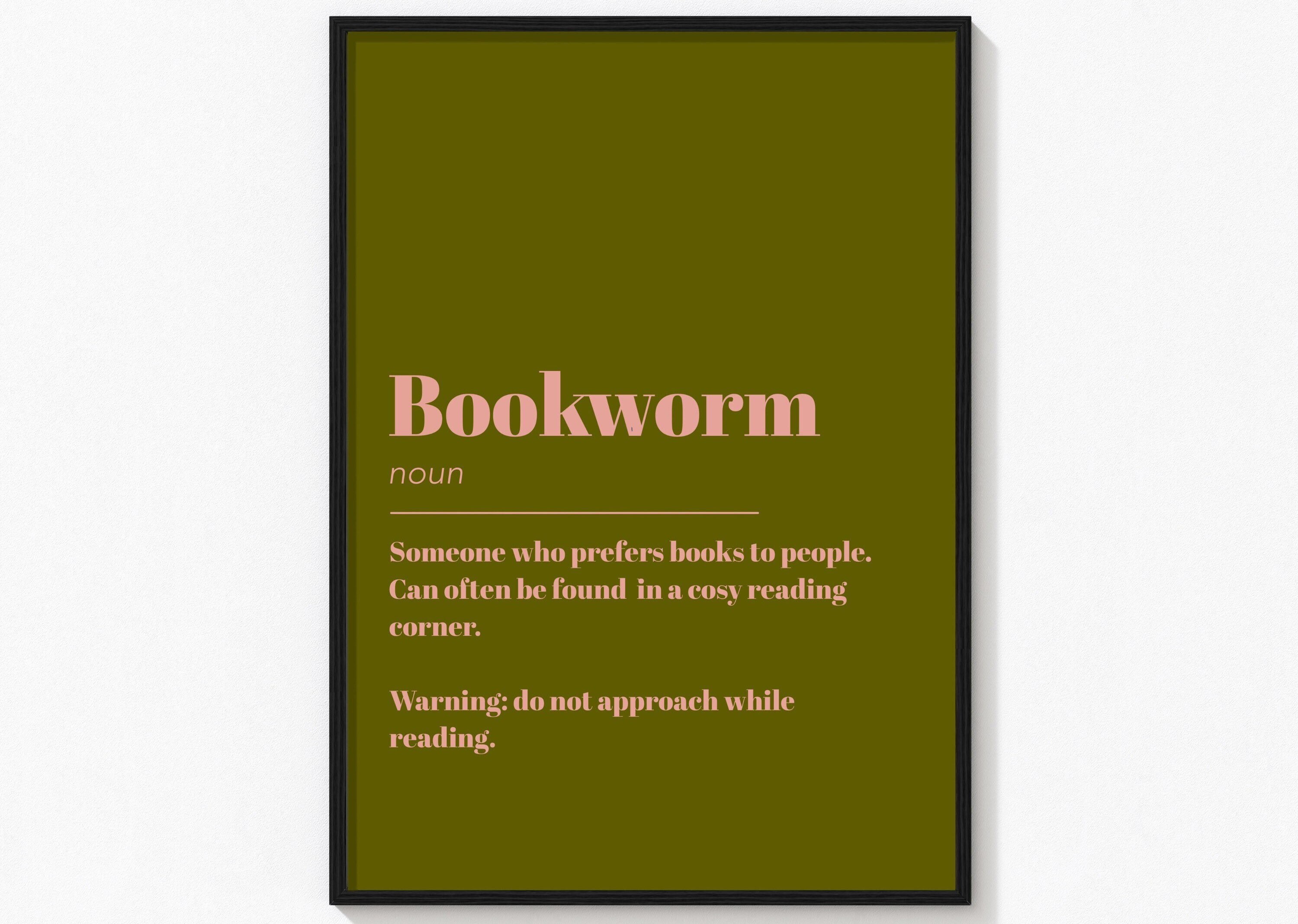 Bookworm Definition Print Gift for Book Lover Book Print - Etsy UK
