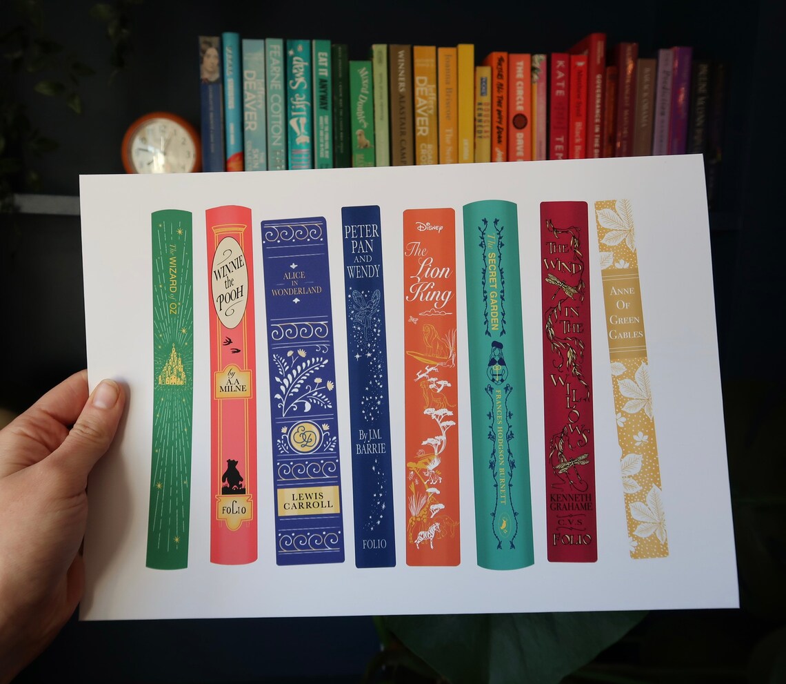 Classic Childrens Book Spines Nursery Wall Art Nursery - Etsy UK