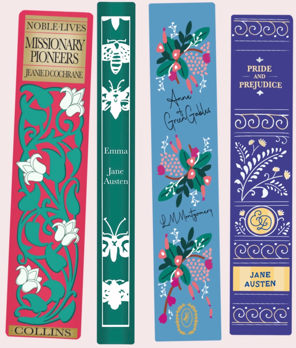 Pretty Book Spines Print Gifts for Book Lover Women - Etsy