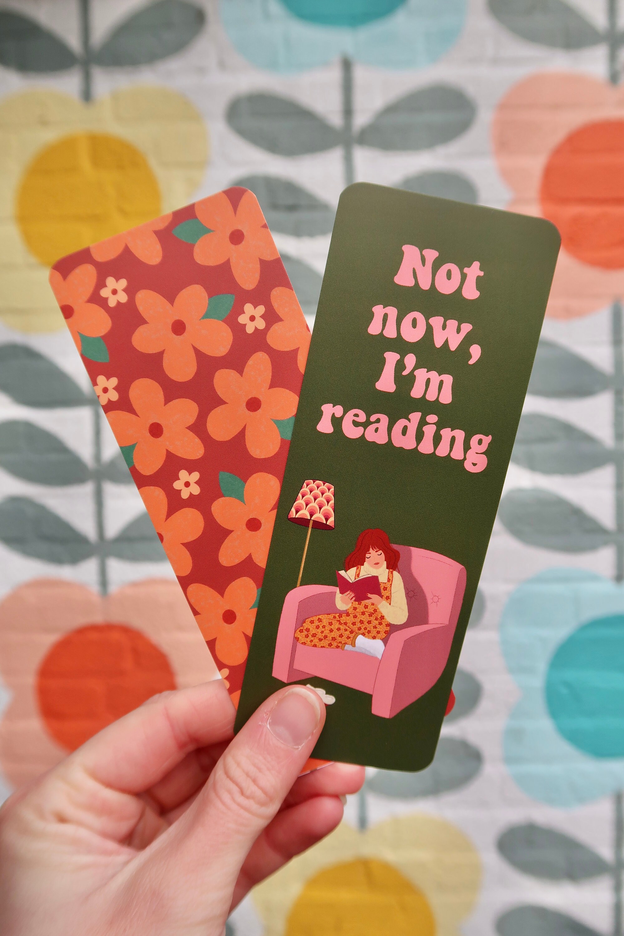 Retro Bookmarks Double Sided Pretty Bookmark Floral - Etsy UK