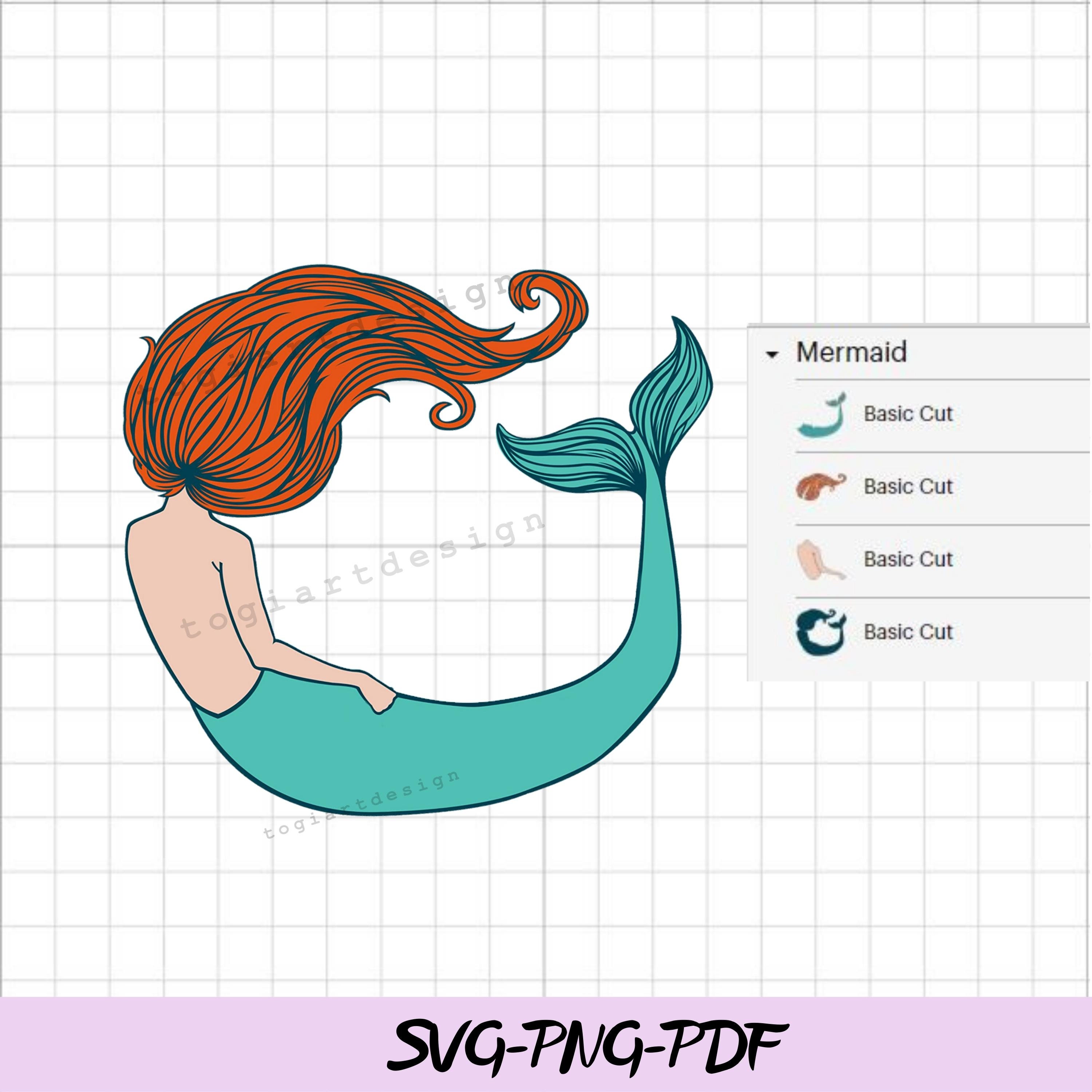 Mermaid Svg Files for Cricut, Mermaid Princess Birthday Svg, Mermaid ...