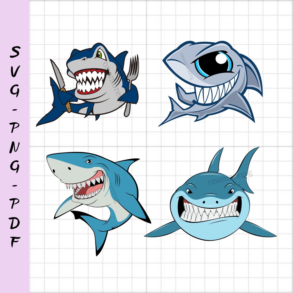 Shark Svg Files for Cricut, Shark Svg Bundle, Shark Png, Baby Shark Svg ...