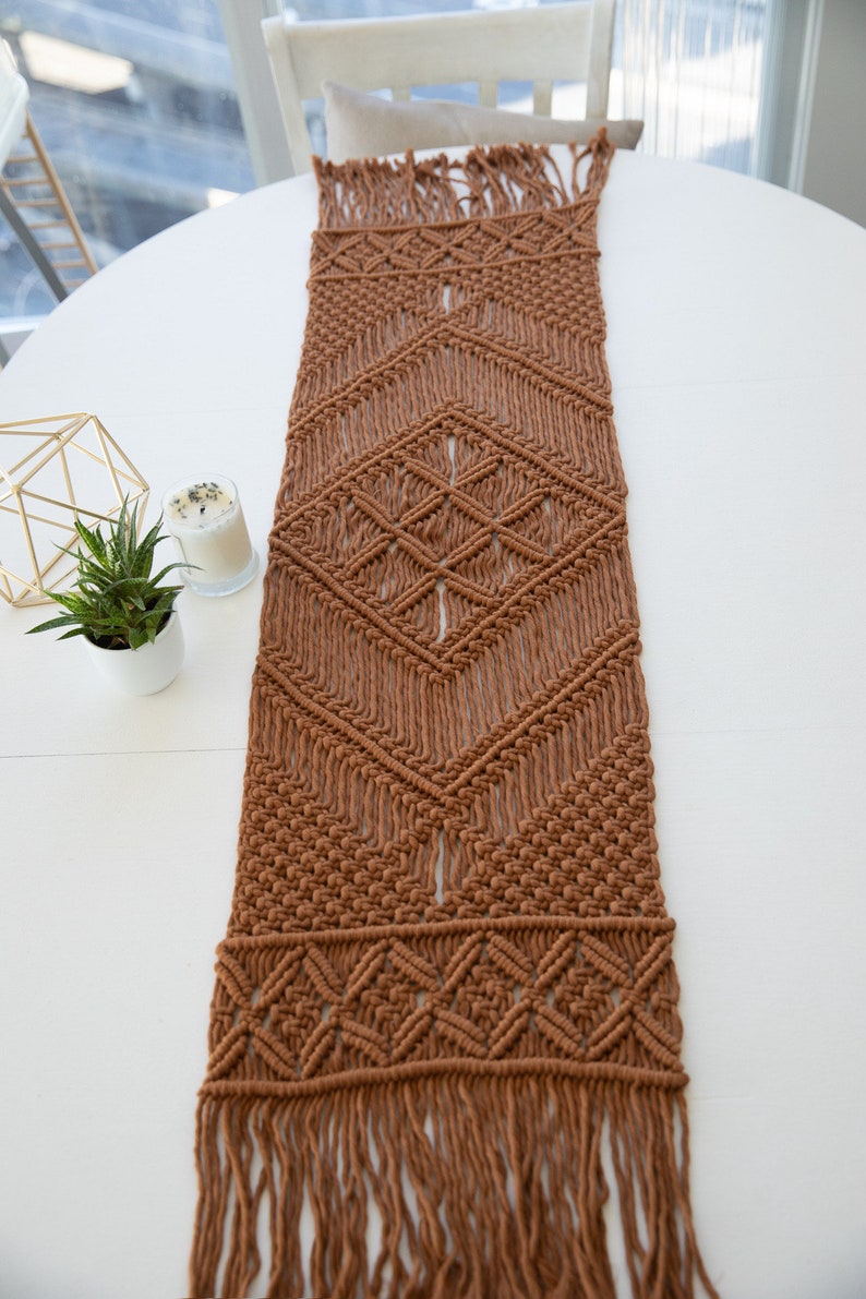 Macrame Table Runner "coco" - Etsy