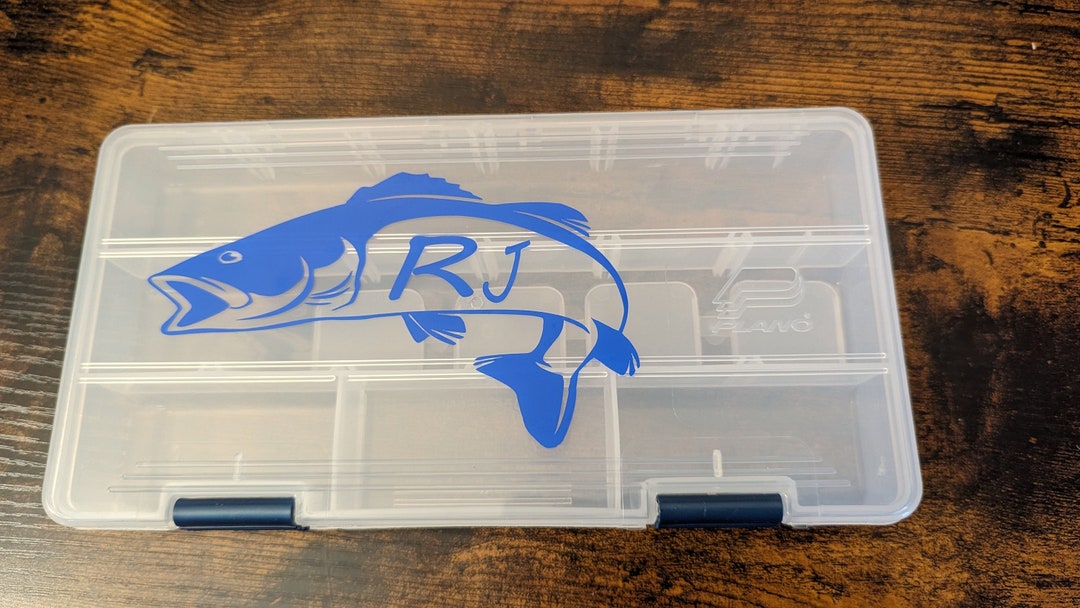 Personalized Fishing Tackle Box With Custom Vinyl Decal - Etsy