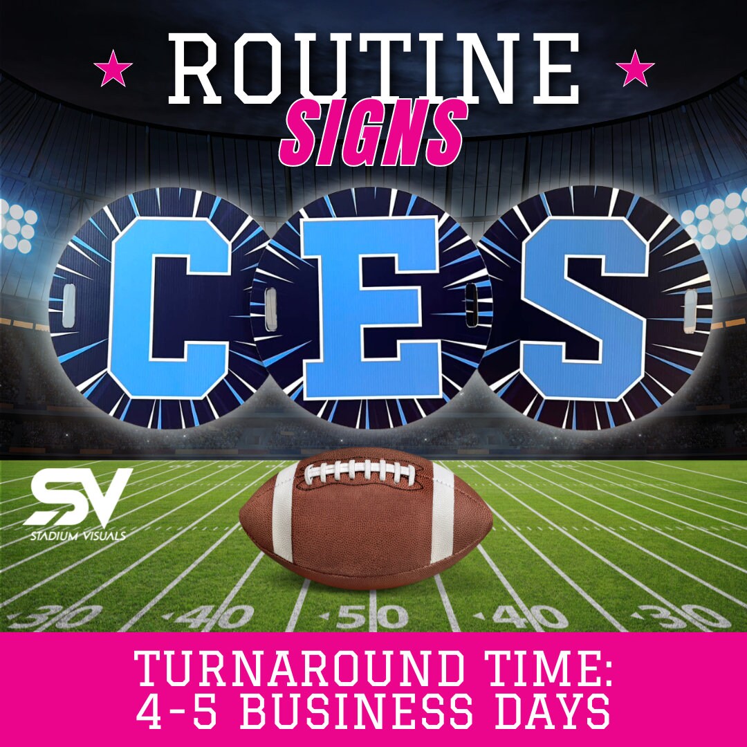 Cheer Routine Signs Cheer Competition Signs - Etsy