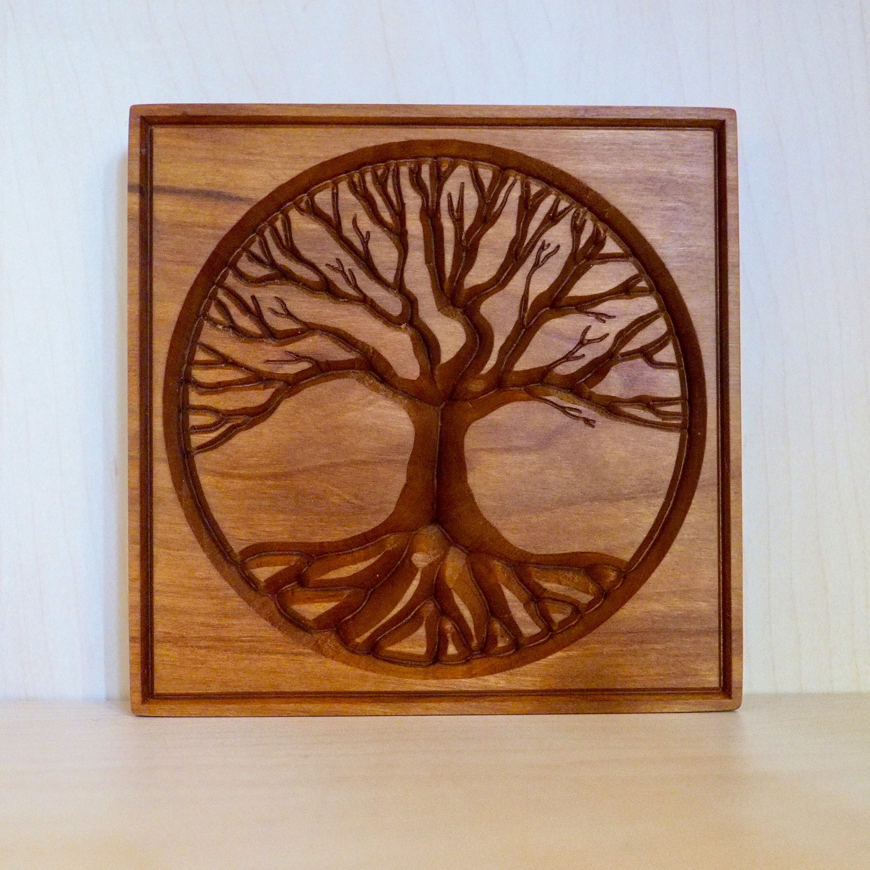 Tree of Life Wood Carved Wall Art - Etsy