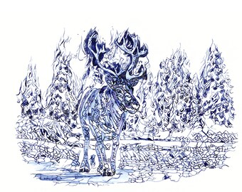 Pen and Ink Print | Etsy