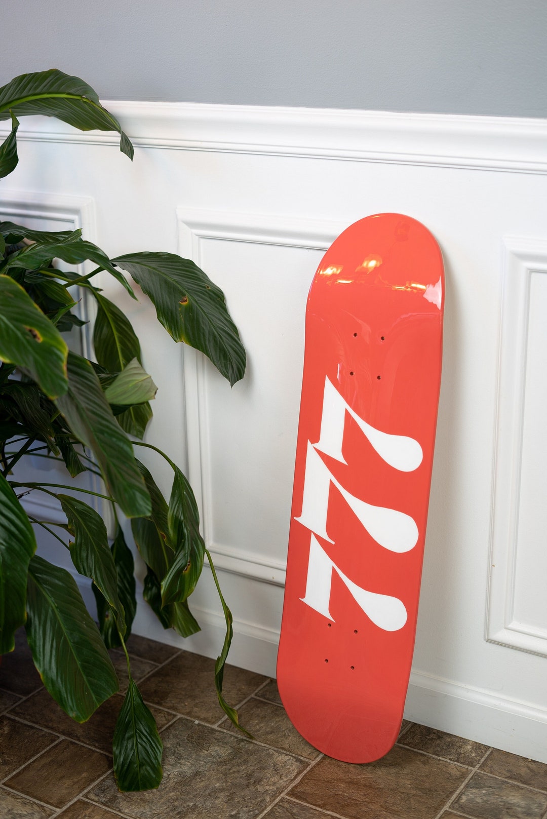 Floating Skateboard Wall Art | Hand Painted | Minimalist Retro Home ...
