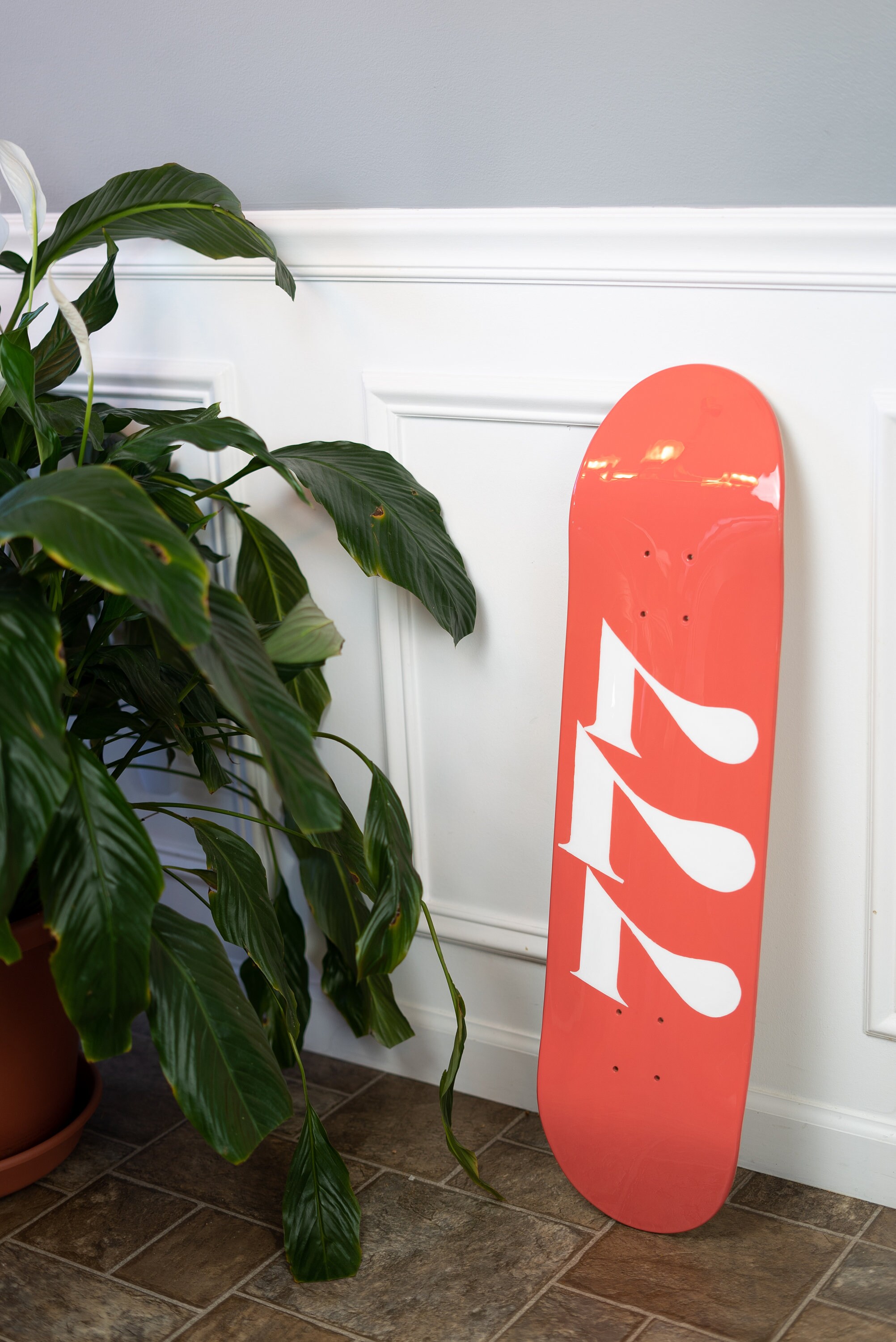 Floating Skateboard Wall Art | Hand Painted | Minimalist Retro Home ...