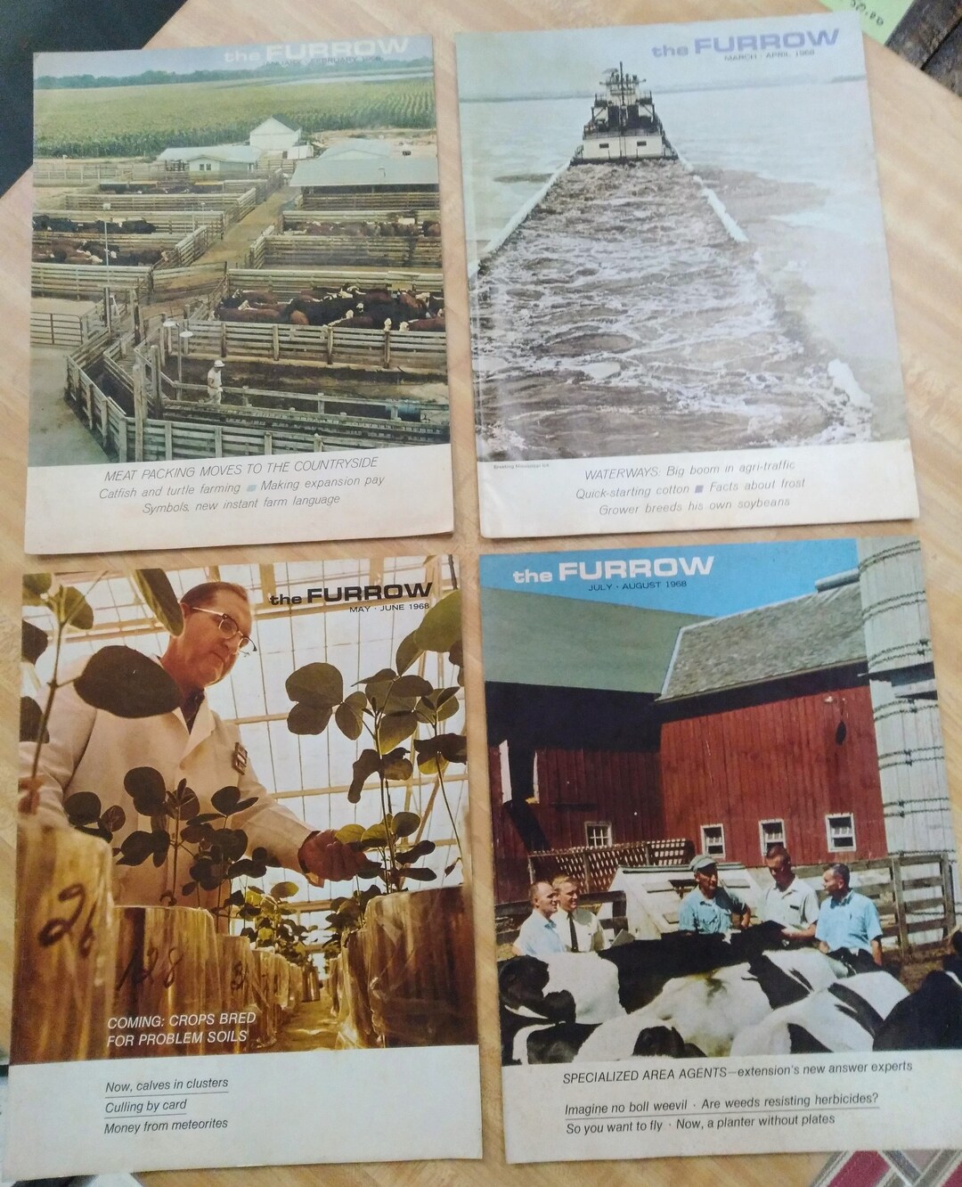 Vintage 1968 "the Furrow" Magazines, Made by John Deere Lot Includes 4 ...