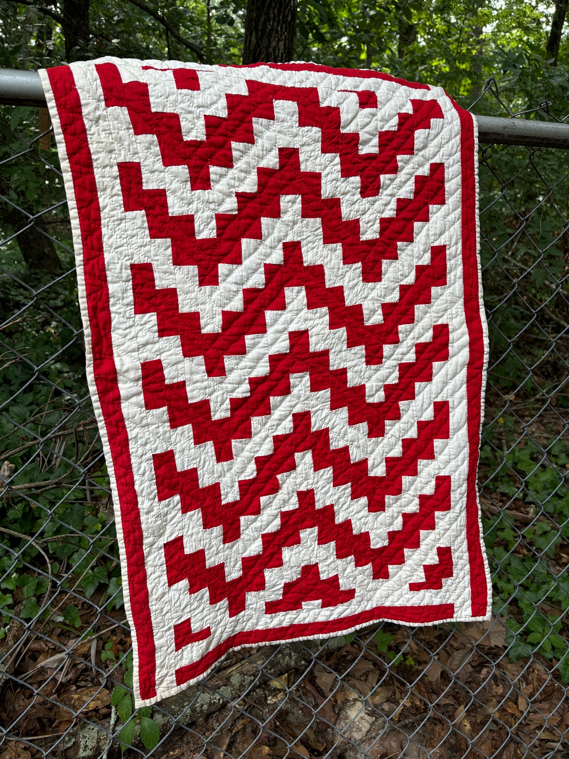 Antique Quilt Red & White Brick Wall Doll - Etsy